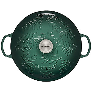 Le Creuset Olive Branch Collection Enameled Cast Iron Signature Soup Pot with Embossed Lid, 5.25 qt., Artichaut