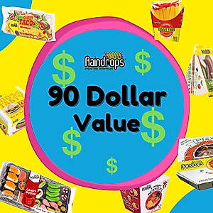 Raindrops – Raindrops Christmas Gift Box – Candy Gift Box – Candy Gift Basket Including Gummy Pizza, Small Sushi, Large Sushi, Hamburger, Noodles, Taco, Sandwich, and Fries – 8 Gummy Candy Assortments