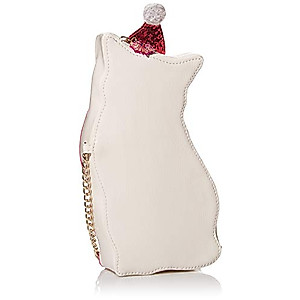 Betsey Johnson Kitsch Holiday Kitty Crossbody Bag, Pink Multi