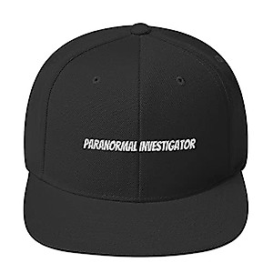Paranormal Investigator Hat | Ghost Hunting Gear - - Classic Snapback - Amusing Design Black