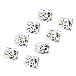 Follde WR55X11132 WR55X25754 Refrigerator LED Light Board, Compatible for GE Refrigerator LED Light Bulb, for GE Refrigerator LED Light Module Replace WR55X30602 WR55X26486 PS4704284 (Set of 8)