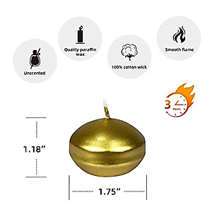 Zest Candle 24-Piece Folding Candles, 1.75-Inch, Metallic Bronze Gold