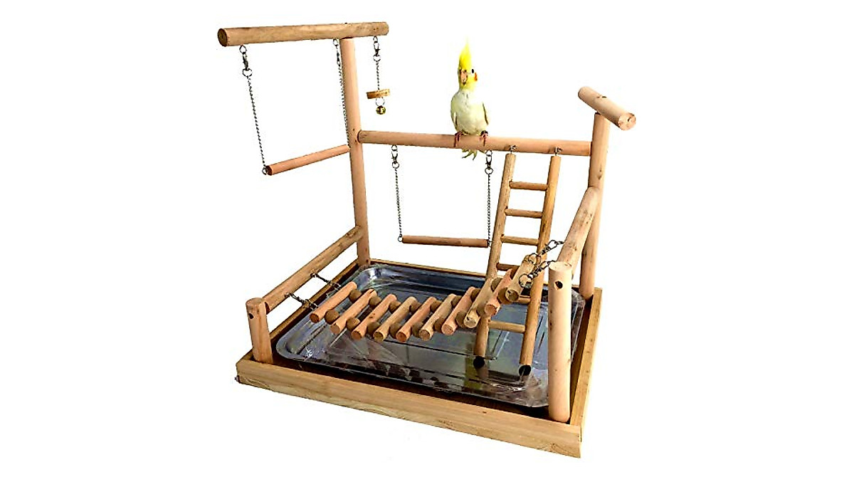 Mrli Pet Large Parrot Playstand - Safe & Sturdy Gym Stand