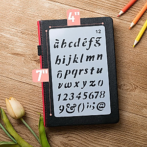 Mr. Pen- Letter Stencils, 12 Pack, 4 x 7 Inch, Alphabet Stencils, Letter Stencil, Lettering Alphabet Stencil, Stencils, Stencils Letters and Numbers, Lettering Stencils, Bullet Journaling Stencils