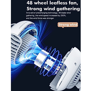 Baby Stroller Fan rechargeable 130 °Automatic Swing Handheld Personal Portable Clip On Fan With Flexible Tripod Desk Fan Ultra Quiet USB Fans Bike Treadmill Crib Car Seat Outdoor Camping Office