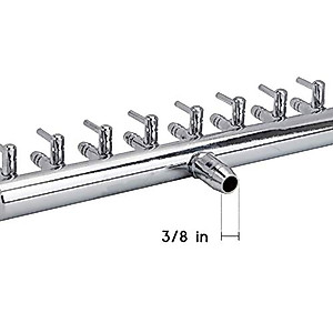 QMseller Stainless Steel 12 Ways Air Flow Splitter Lever Control Valve for Aquarium