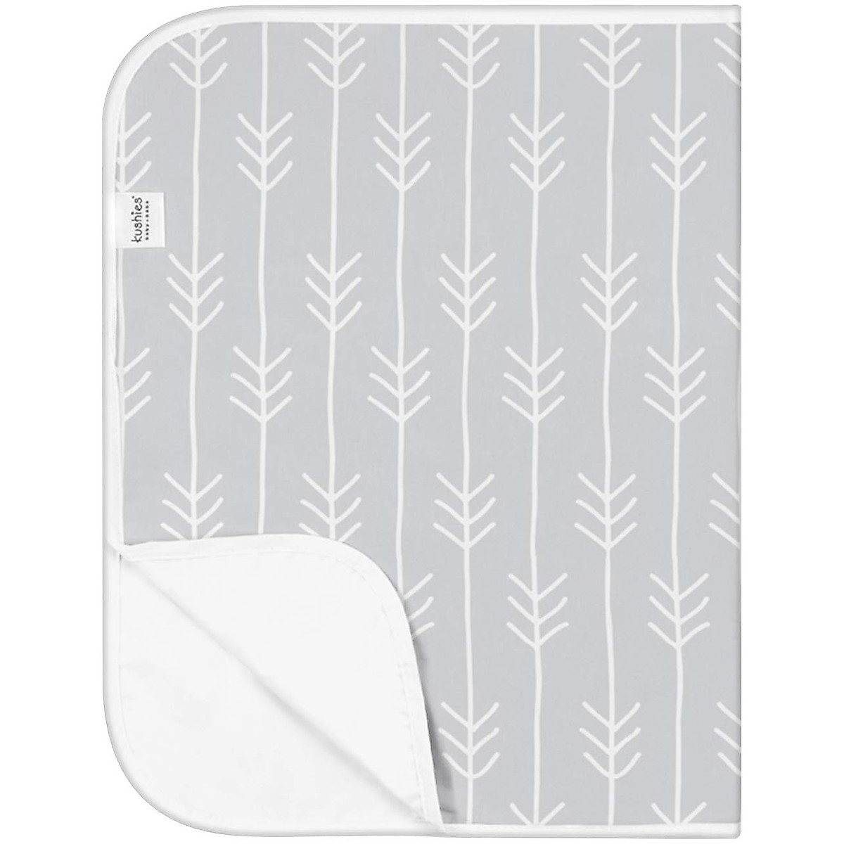 Kushies Deluxe Waterproof Changing Pad Liners - 20 x 30 inches Baby Changing Table Pad Covers - Baby Changing Pads in Grey One Direction - Diaper Changing Pad Cover Waterproof for Changing Station