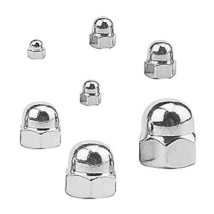 XINGYHENG 140Pcs 7Kinds 304 Stainless Steel M3 M4 M5 M6 M8 M10 M12 Acorn Cap Nut Decorative Hex Cap Dome Nuts Assortment Kit