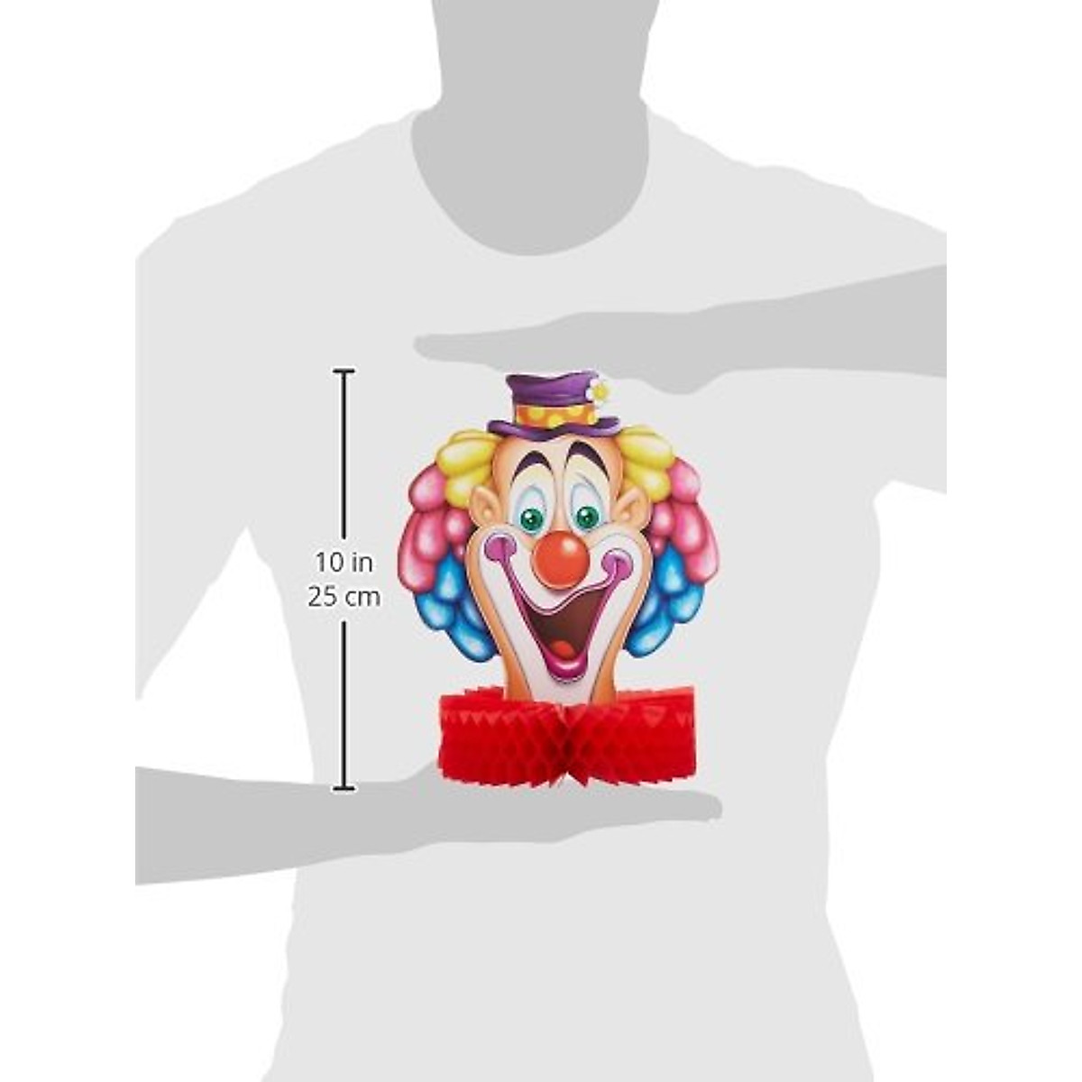 Beistle Clown Centerpiece, 10-Inch