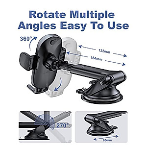 GUANDA TECHNOLOGIES CO., LTD. Cell Phone Stand, Desk Phone Holder, Upgraded Car Mount Phone Holder Dashboard Windshield