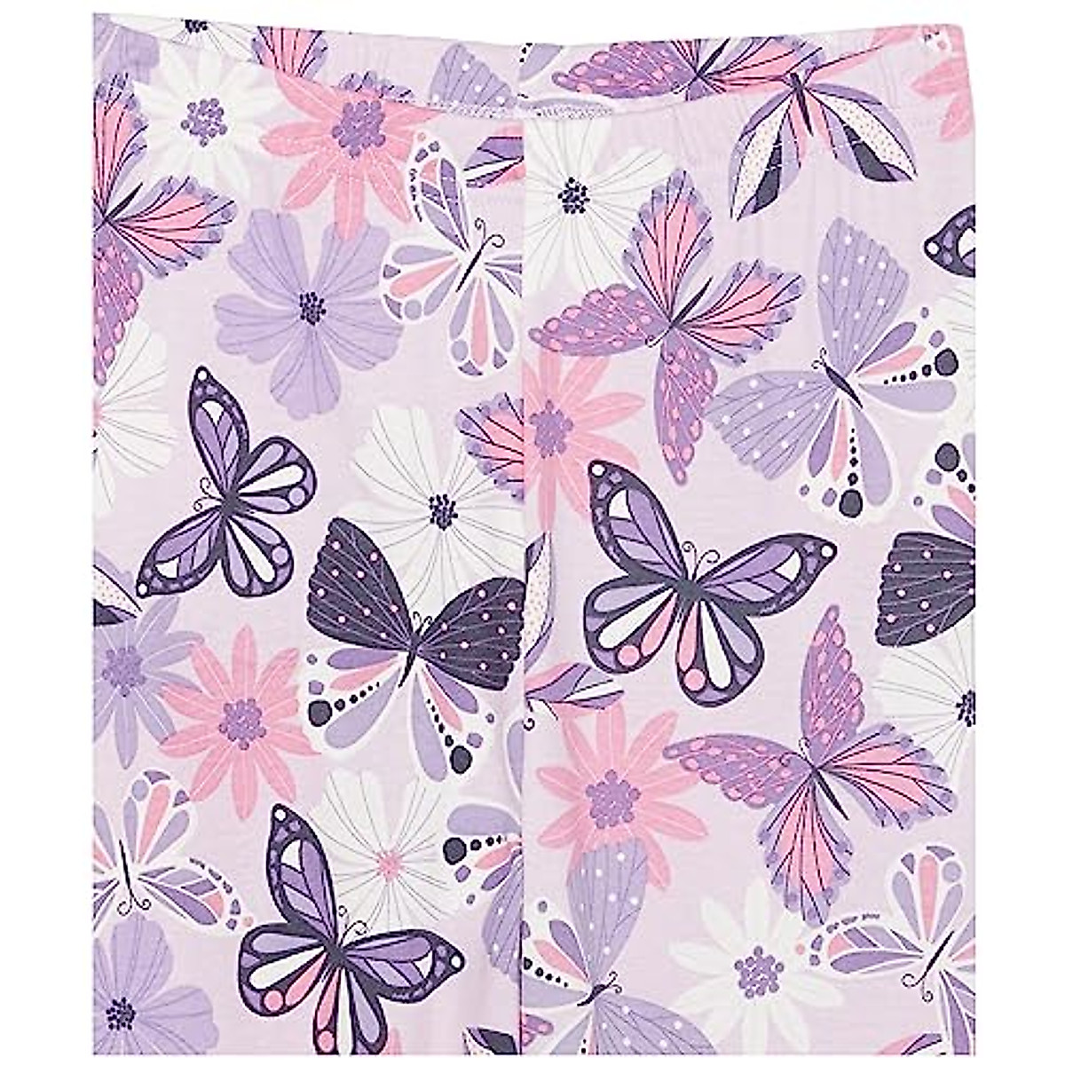 The Children's Place Girls' Long Sleeve Top and Pants Snug Fit 100% Cotton 2 Piece Pajama Set, Butterfly Floral-Big Kid