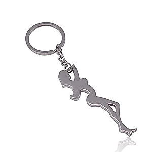 ARFUKA Bottle Opener Keychain Metal Sexy Lady Pendant Beer Opener Beverage Soda Beer Bartender Bottle Opener Keyring Christmas Birthday Gift for Men and Women