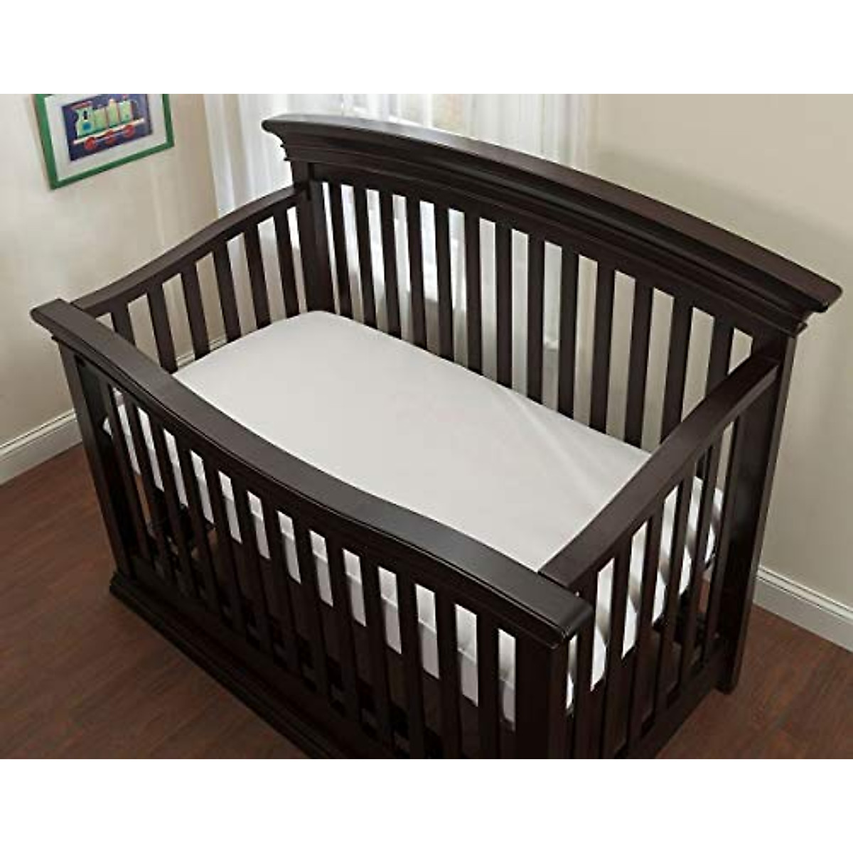 Guardmax Waterproof Crib Mattress Cover Fitted - Smooth and Quiet Toddler Mattress Protector - Machine Washable Crib Cover (28x52x6)