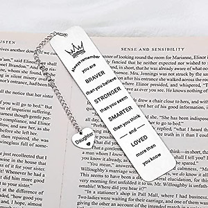 Inspirational Bookmark Gifts for Daughter from Mom Dad, Graduation Gifts for Her, Valentines Day Gifts for Teen Girls, Birthday Gifts for Daughter in Law Adult, Christmas Stocking Stuffer for Daughter