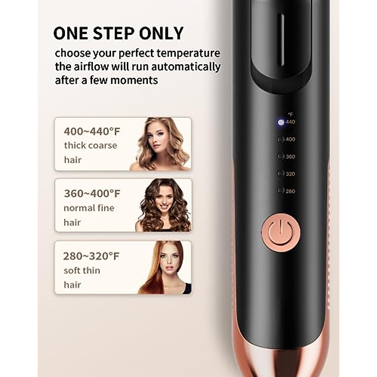SAVSOW Curling Iron Airflow Styler, Hair Straightener and Curler 2 in 1, Ceramic Flat Iron Curling Iron with 360° Cooling Air Vents Dual Voltage