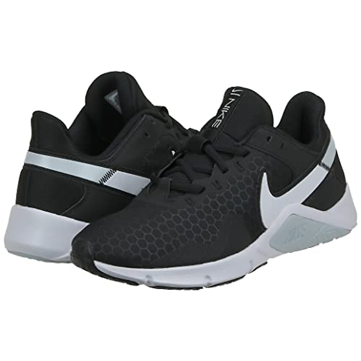 Nike Women's Legend Essential 2 Shoe, Black/White-Pure Platinum, 9