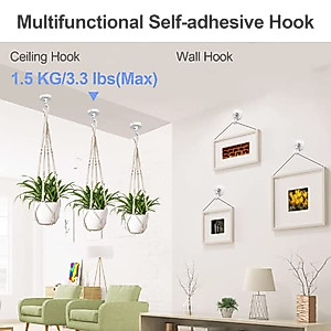 CHOOBY Powerful Adhesive Hooks, 6 Packs Towel Hooks Holder - 10lbs (Max) , Hanging Coat,Hat, Clothes, Handbag, Heavy Duty Shower Wall Hanger Hooks for Bathrooms, Living Room, Bedroom, Kitchen, Door
