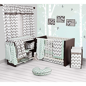 Bacati Solid Mint 2 Pc Cotton Percale Crib Sheets