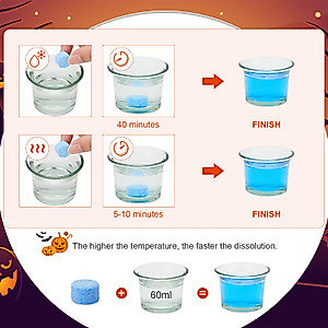 Poen 4 Set Graduation Bubble Wand Light up Pumpkin Bubble Blower Wand Illuminating Bubble Blower Wand Flashing LED Wand with Thrilling LED and Sound Effect Halloween Party Favors Gift Halloween