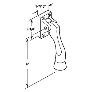 Sentry Supply 658-1002 Door Holder, 4 inch Drop Down, Zinc Diecast, Bronze Plated, Black Rubber Tip, (single pack)