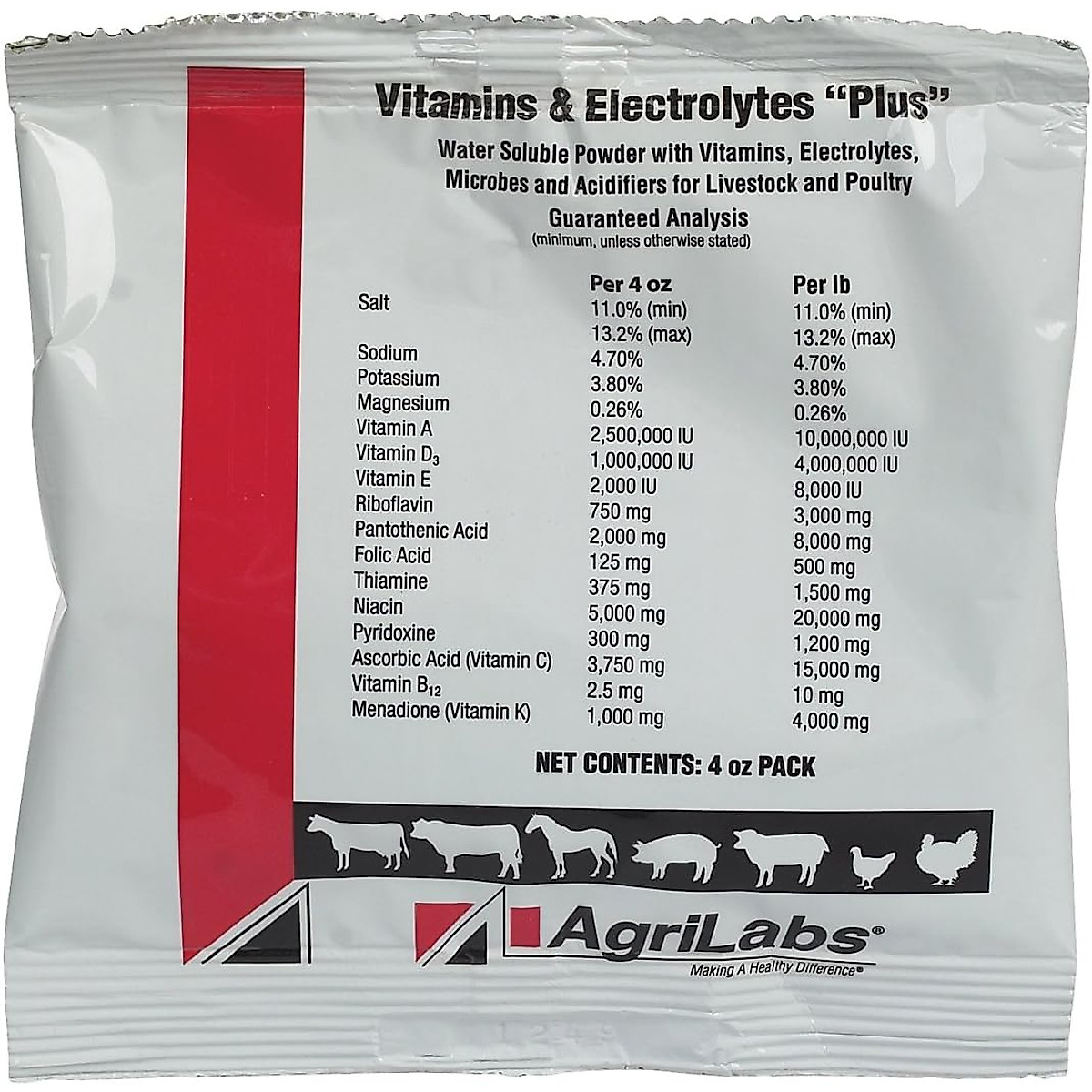 Vitamins & Electrolytes Plus 4oz by Agrilabs