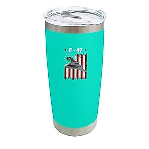 liabiliies Coffee Tumbler 20 oz F47 Fighter Jet F-47 Jet Fighter Aircraft Tumbler with Lid and Straw Insulated Tumblers Stainless Steel Tumbler