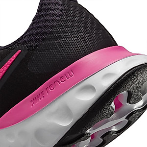 Nike Women Running Shoe, Black Pink, 8.5 US