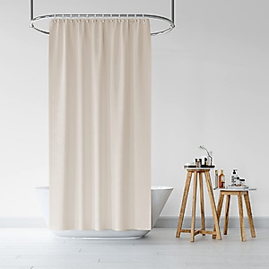 DecorRack 24 Clear Jumbo Shower Curtain Rings, 2 Sets of Large Plastic C Shape Shower Hooks, Ring Hangers with Clip for Bathroom Shower Curtain Rod (Set of 24)