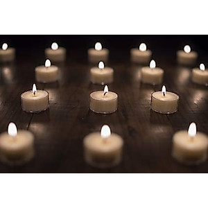 D'Light Online Clear Cupped Extended Burn 7 Hour Long Burn Unscented White Tealight Candles in Clear Plastic Cups - Set of 100