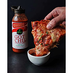 bibigo GOTCHU - Extra Spicy Korean Hot Sauce, Made with Gochujang Fermented pepper paste, Low Heat Sweet-Spicy-Savory-Earthy Flavor [10.7 Oz Squeeze Bottle]