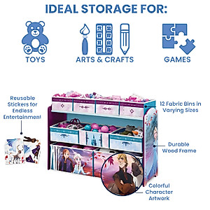 Delta Children Disney Frozen Deluxe 9 Bin Design and Store Toy Organizer, Greenguard Gold Certified