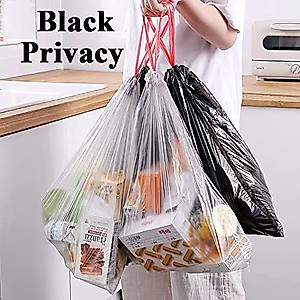 4 Gallon Drawstring Trash Bag 100 count, Bathroom Black Opaque Trash Bag, Odorless Kitchen Trash Can Bin Liners, Thickened Garbage Bag is Easy to Hold, 17.7"x19.7" Multipurpose Small Plastic Bag