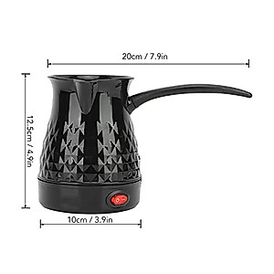 Asixxsix Turkish Electric Coffee Pot, Portable ABS Stainless Steel Coffee Maker Machine with Dual System, Even Heating Coffee Pot with Removable Handle for Tea Coffee
