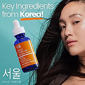 SeoulCeuticals Korean Skin Care Korean Beauty - 20% Vitamin C Hyaluronic Acid Serum + CE Ferulic Acid Provides Potent Anti Aging, Anti Wrinkle Korean Beauty 1oz