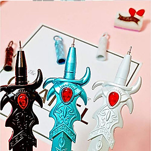 sencoo Gel Pens Black Ink Sword Pens Students Prize Children Gift Christmas Birthday Boy Present 6 pack