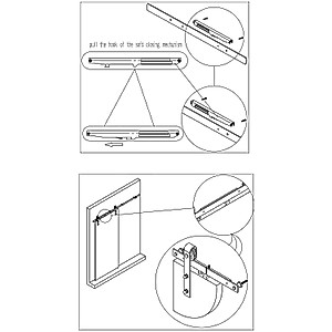 ZEKOO Sliding Barn Door Hardware Soft Close Mechanism, Sliding Barn Door Hardware of Spring Buffer Damper, Fit for Single Door or Double Door Close or Open (2 Sets)