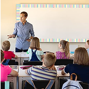 Teacher Created Resources Pastel Pop Stripes Straight Rolled Border Trim - 50ft - Decorate Bulletin Boards, Walls, Desks, Windows, Doors, Lockers, Schools, Classrooms, Homeschool & Offices