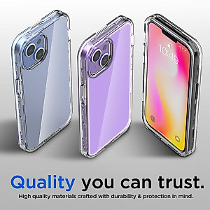 AICase for iPhone 14 Plus Clear Case(6.7"),Heavy Duty Drop Protection Full Body Rugged Shockproof/Dust Proof 3-Layer Military Protective Tough Durable for iPhone 14 Plus