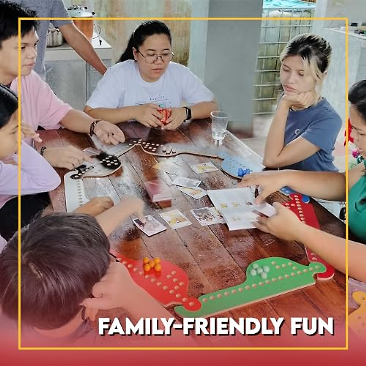 Nerkin Games Rolling Jokers Board Game, Fun Twist on The Vintage Jokers and Marbles Game, Game for Family Game Night for Large Groups