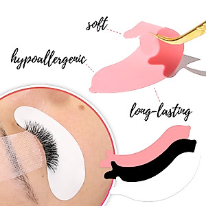 LLBA Reusable Eye Pads, Silicone Under Eye Patches Lash Lift Cover Eyelash Extension | Soft Pads for Sensitive Skin during Eyelash Perm Lamination & Lash Extensions Remover (Style 2, White)