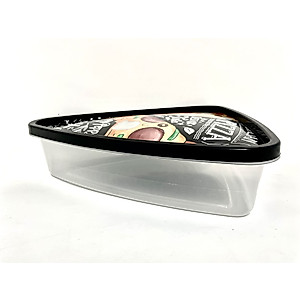 Pizza Slice Container Storage with Lids. Tray, Holder and Saver. Plastic Packs to go. The Best Idea to Serve Pizza to Your Kids. (6)