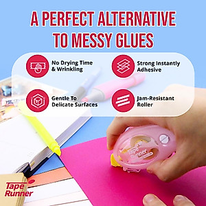 TapeRunner Double-Sided Adhesive Tape, 5/16 Inches by 315 Inches, Set of 5 Applicators