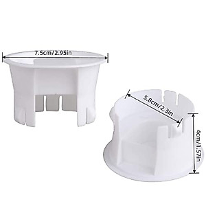 Glass Water Pitcher Lids Food Grade Plastic Anti-Dust Splash Resistant Stoppers Covers for Water Jug Glass Bistro Pitcher 2 pieces(White)