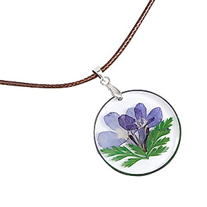 Holibanna 1pc Women Flower Necklace Specimens Pendant Necklace Sweater Chain Dried Daisy Necklace Daisy Jewelry for Women Flower Nacklace Pressed Flower Jewelry A Necklace Miss Dried Flowers