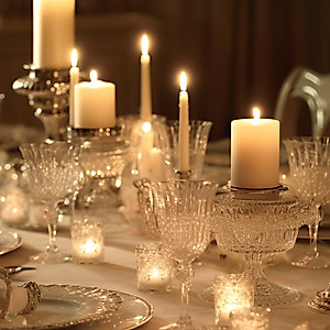 White Pillar Candles, Unscented Pillar Candles Bulk - 50 Hour Long Burn Time - Dripless and Smokeless White Wax Candles Dinner Table, for Wedding,Christmas and Home Decor [6 Pack, 2.8x4 inch]