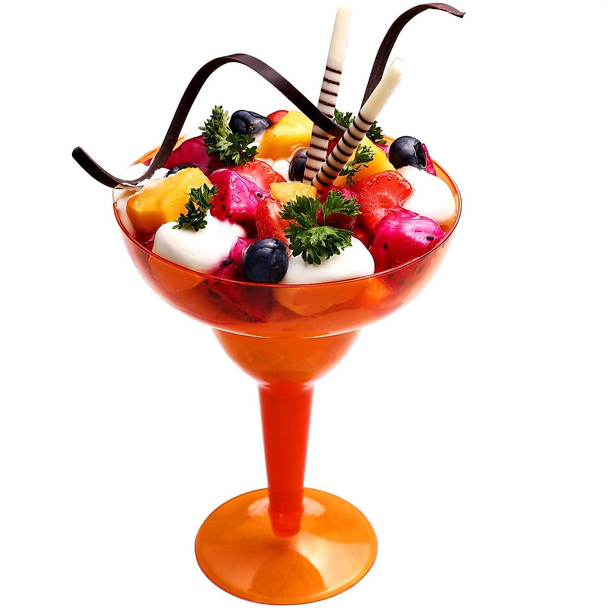 supernal 36pcs Plastic Margarita Glasses,12oz Neon Disposable Cocktail Cups, Colorful Mexican Theme Party Decorations for Carnivals, Dia De Muertos, Green, Blue, Pink, Orange