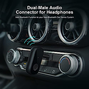 CableCreation 2 Pack 3.5mm 1/8 Stereo Jack to 3.5mm Audio Male to Male Adapter Connectors Gold Plated Compatible with for TaoTronics, Mpow BH129 Bluetooth Receiver