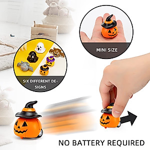 3 otters Halloween Pull Back Cars, 24PCS Tiny Car Toys Friction Powered Cars for Racing Kids Halloween Party Favors Gifts Fillers, Halloween Treats Prizes