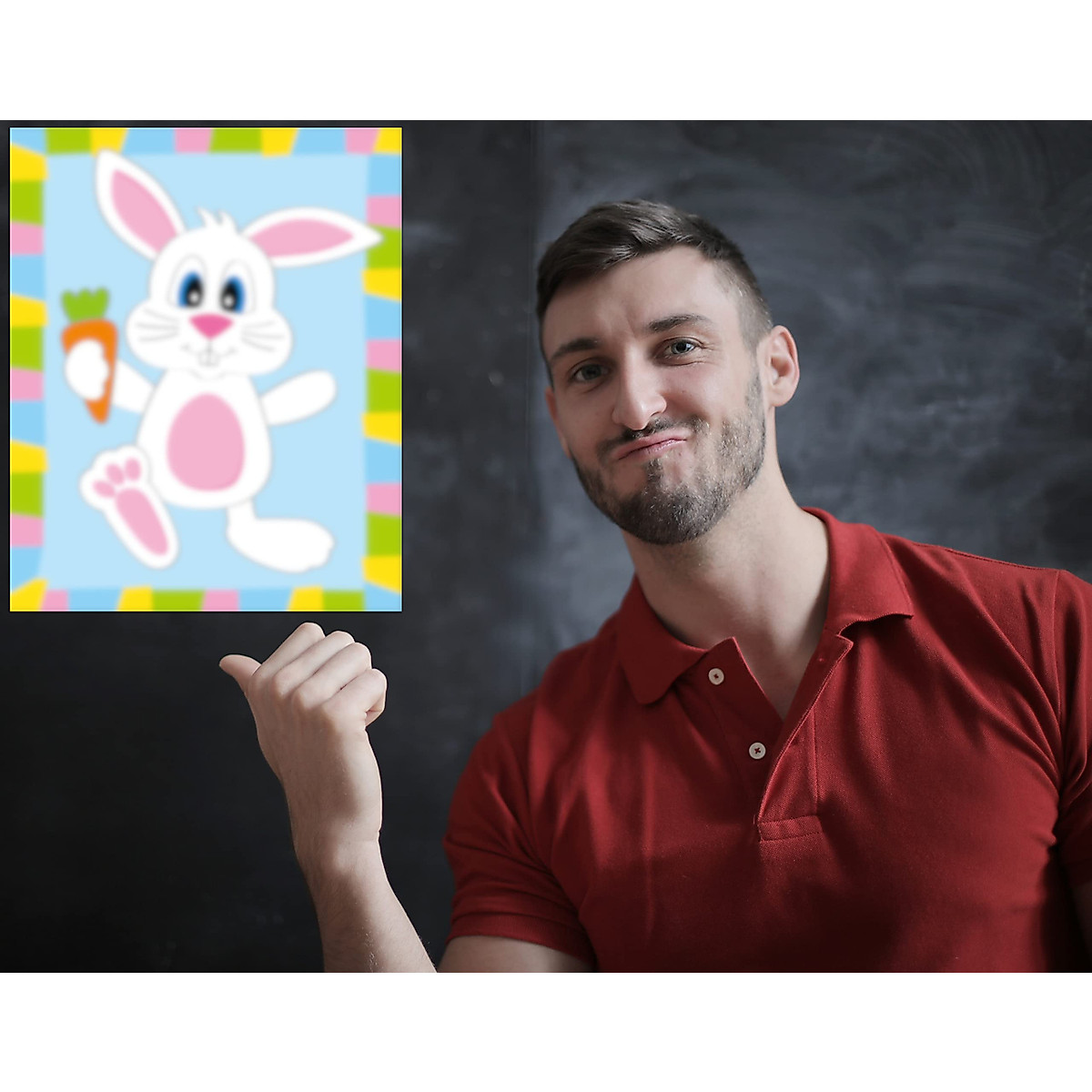 Iconikal Easter Bingo and Pin The Nose on The Bunny Game Set 32 Player