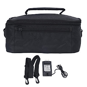 YOUTHINK Heating Lunch Bag, Food Warmer Portable Food Warmer Lunch Box Insulation Heating Electronic Food Pack for Trip Outdoor Traveling(Black)